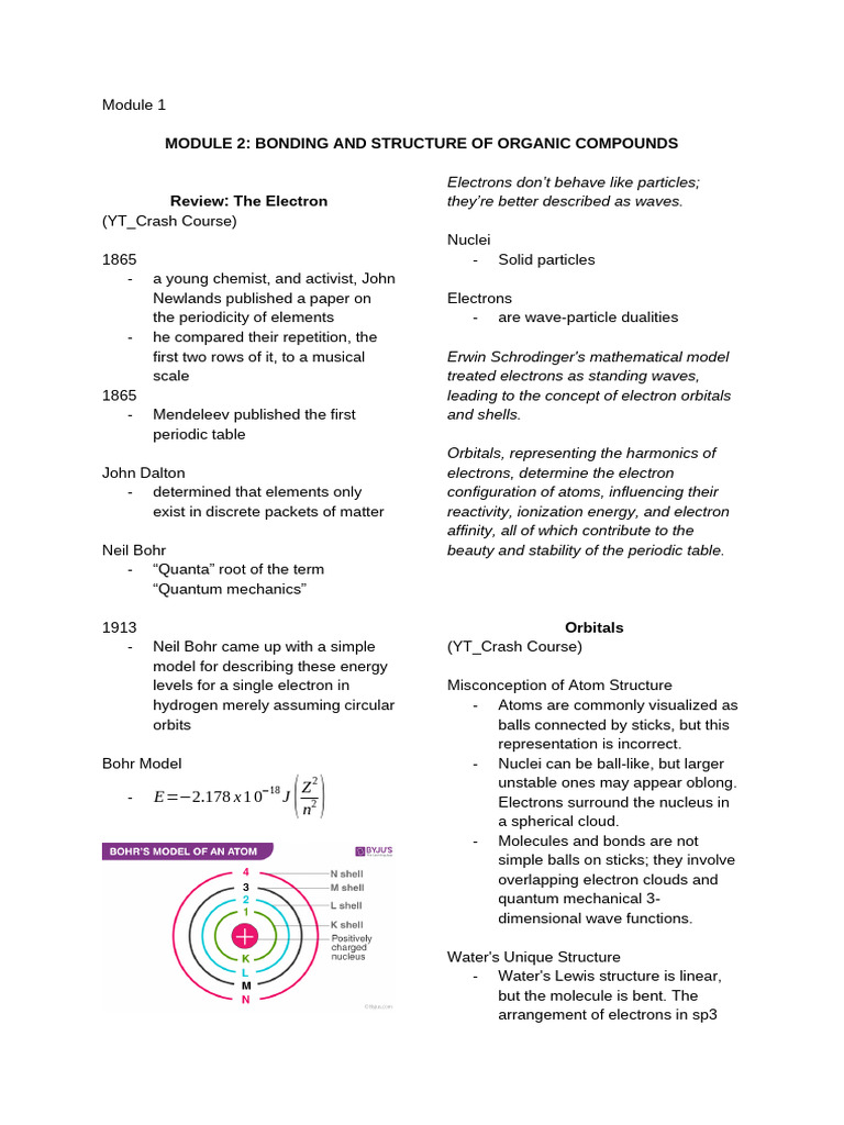 Chem Notes 1 Pdf Chemical Bond Atomic Orbital 3011