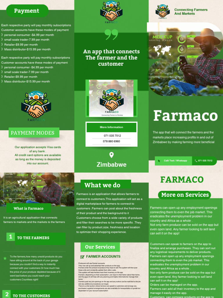 Green Modern and Professional Outdoor Landscaping Service Brochure ...