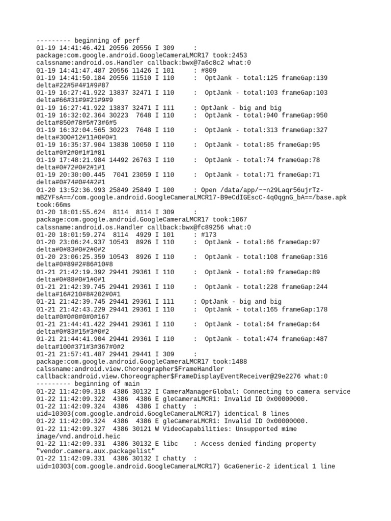 Logcat 1737528129225 NM | PDF | Computer Programming | Computer Architecture