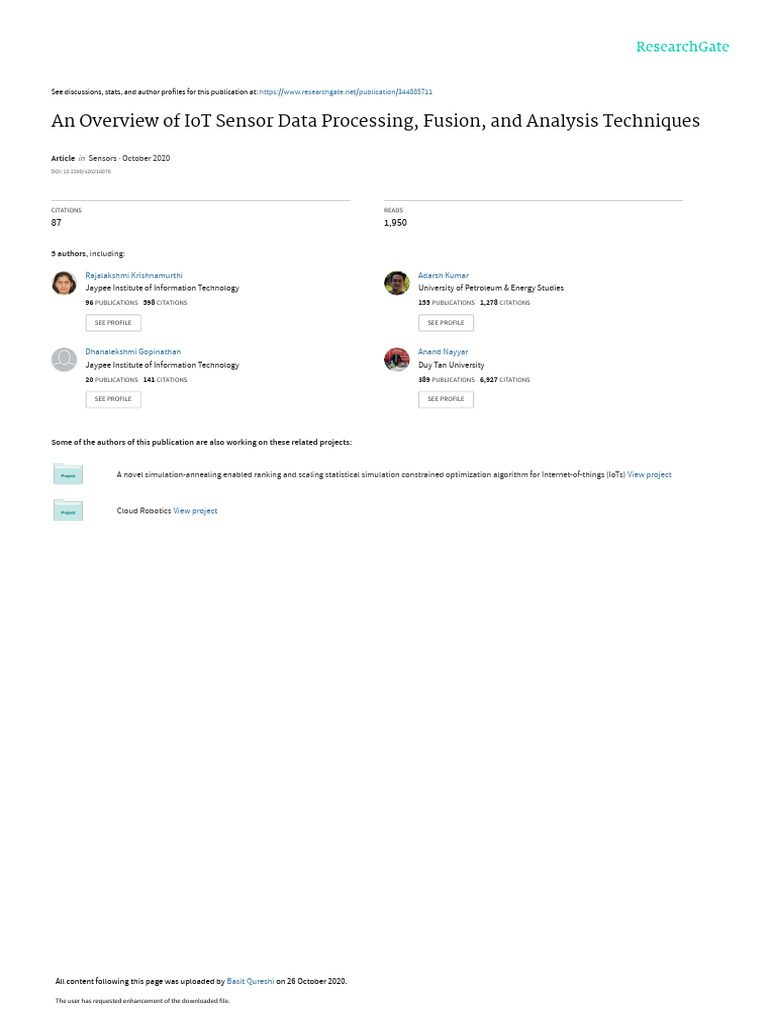 Overview of IoT Sensor Data | PDF | Internet Of Things | Wireless ...