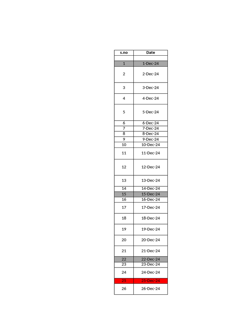 December Attendance | PDF