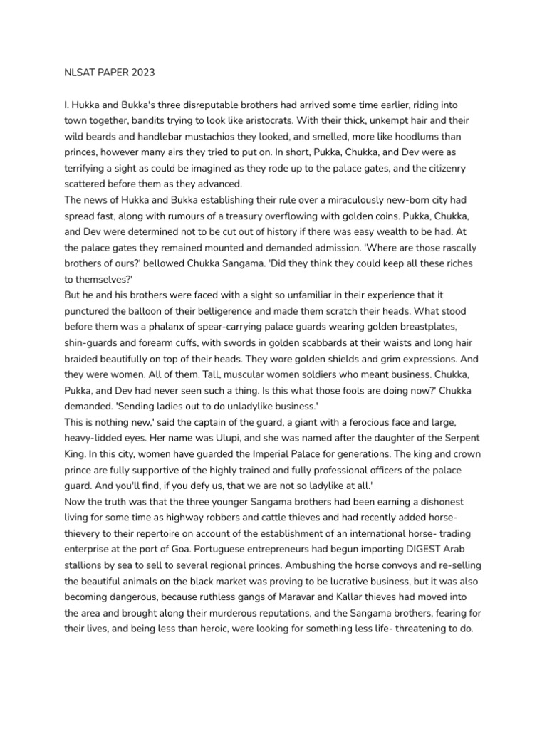 Nlsat Question Paper 2023 | PDF | Caste | Presumption Of Innocence