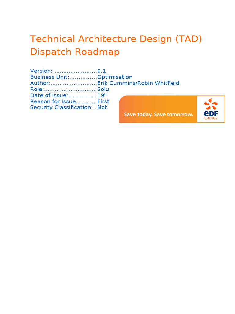 TAD - Dispatch Roadmap draft 0.3 | PDF | Microsoft Windows | System