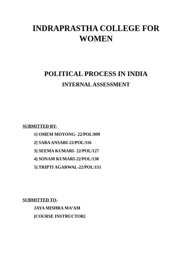 Critically Analyse Rise of Fourth Party System in India | PDF ...