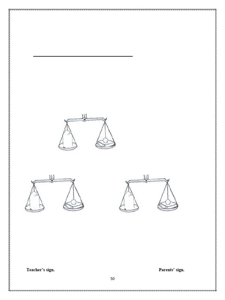Weight Comparison Worksheet | PDF