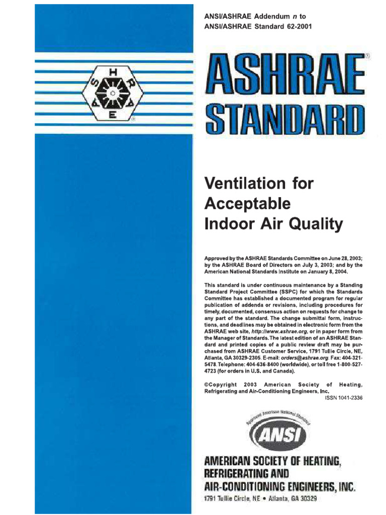 Ashrae Vent Rates | PDF