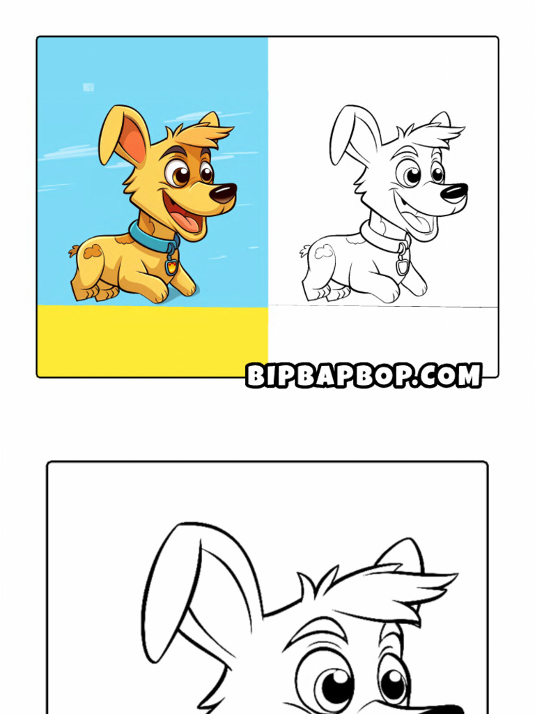 Smiling Puppy Coloring Pages Letter | PDF