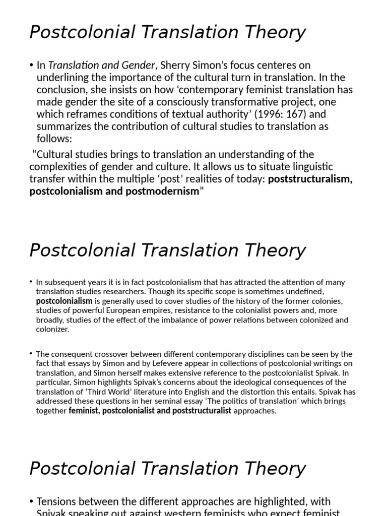 Postcolonial Translation Theory Insights | PDF | Postcolonialism ...
