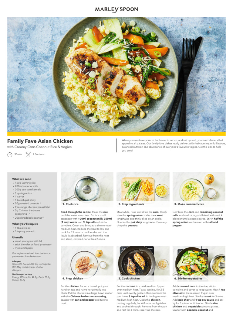 R-109791 - Family Fave Asian Chicken-CV | PDF | Stir Frying | Peanuts