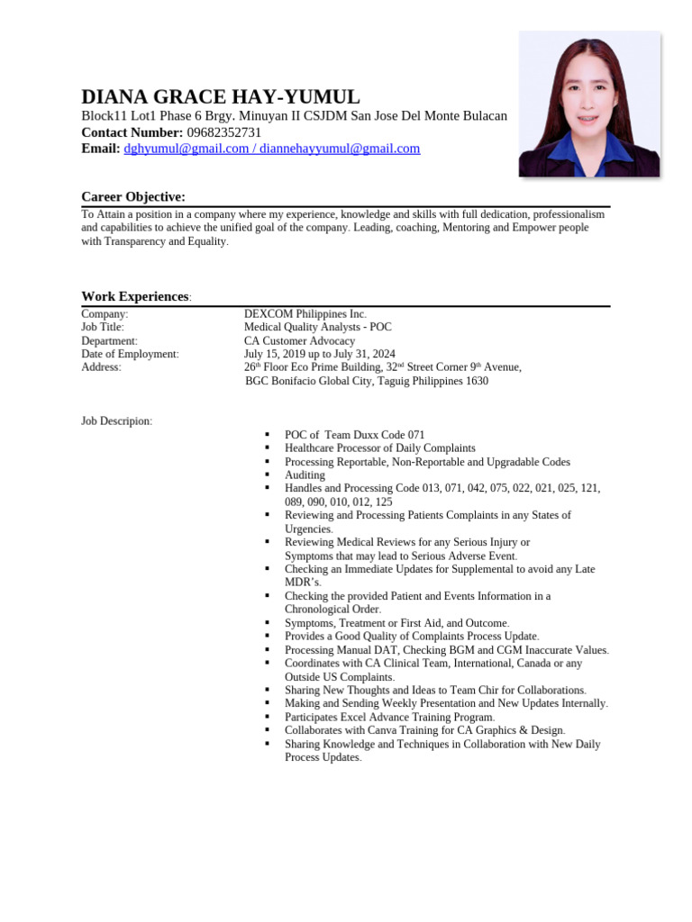 Diana 2 CV 2024 | PDF | Business