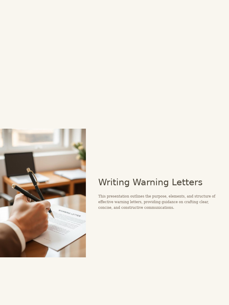 Writing Effective Warning Letters | PDF | Regulatory Compliance | Policy
