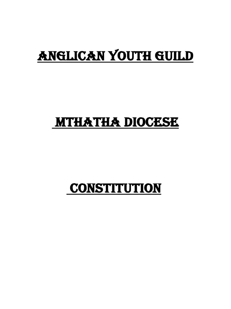 Anglican Youth Guild Constitution | PDF