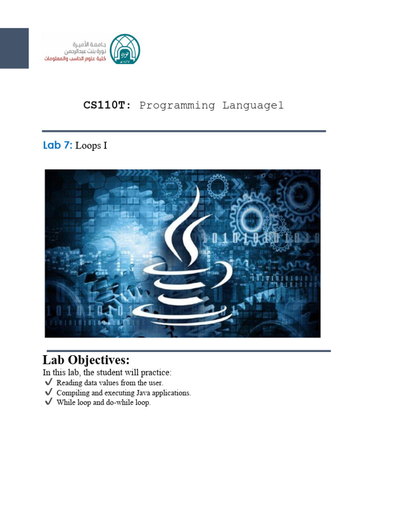 Java Loops Lab Exercises Guide | PDF | Systems Architecture | Software