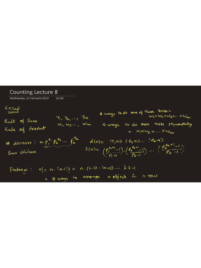 Counting Lec8 | PDF