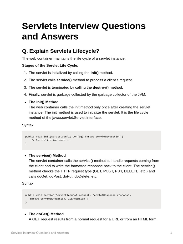 Servlets Interview Questions and Answers 0008 | PDF | Http Cookie | Web Server