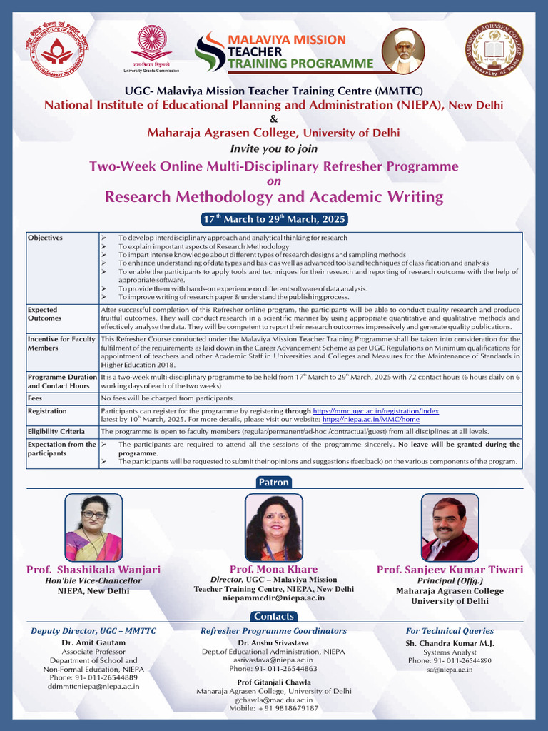 2 Flyer For MMTTP Refresher - Programme - 17 - March - 29 - 250120 ...