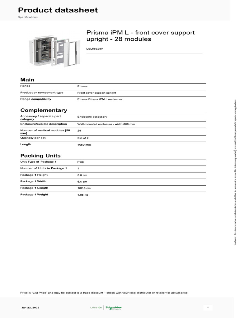 Schneider Electric - Prisma-iPM - LSL58628A | PDF | Economy And The ...