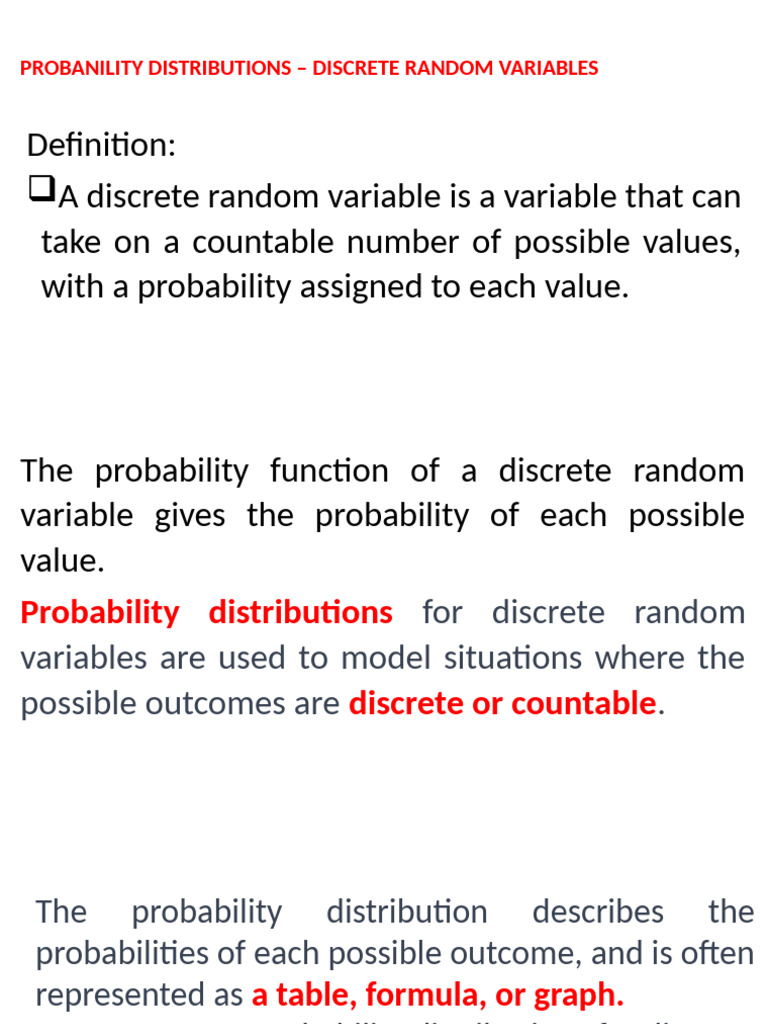 Prob Distribution 2024 | PDF | Probability Distribution | Variance
