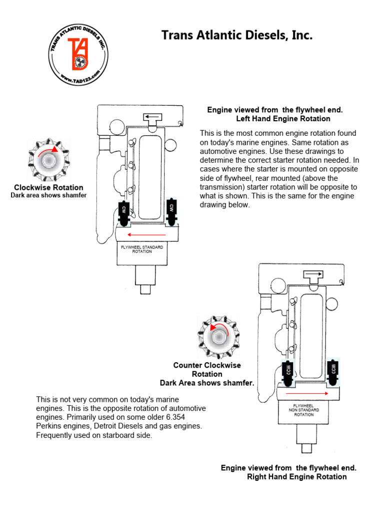 Marine Engine Rotation Guide | PDF | Internal Combustion Engine | Machines