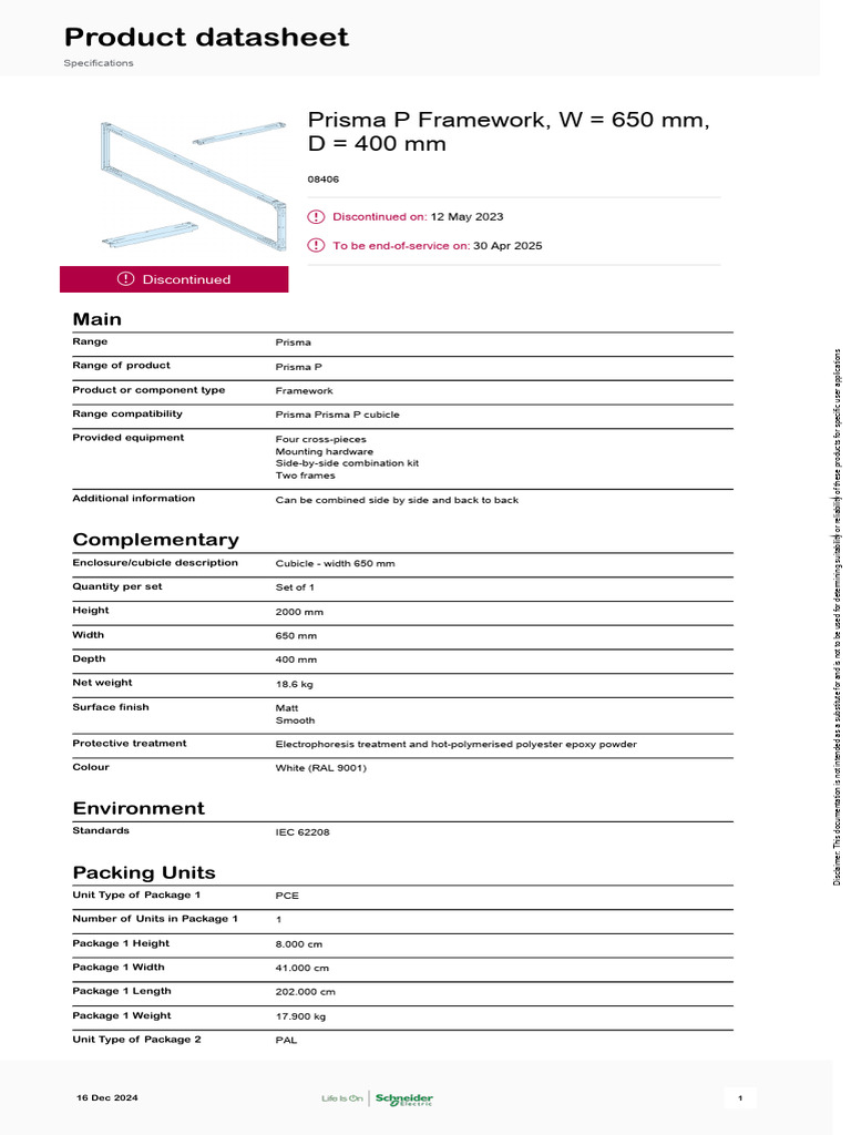 Prisma P Framework Discontinuation Notice | PDF