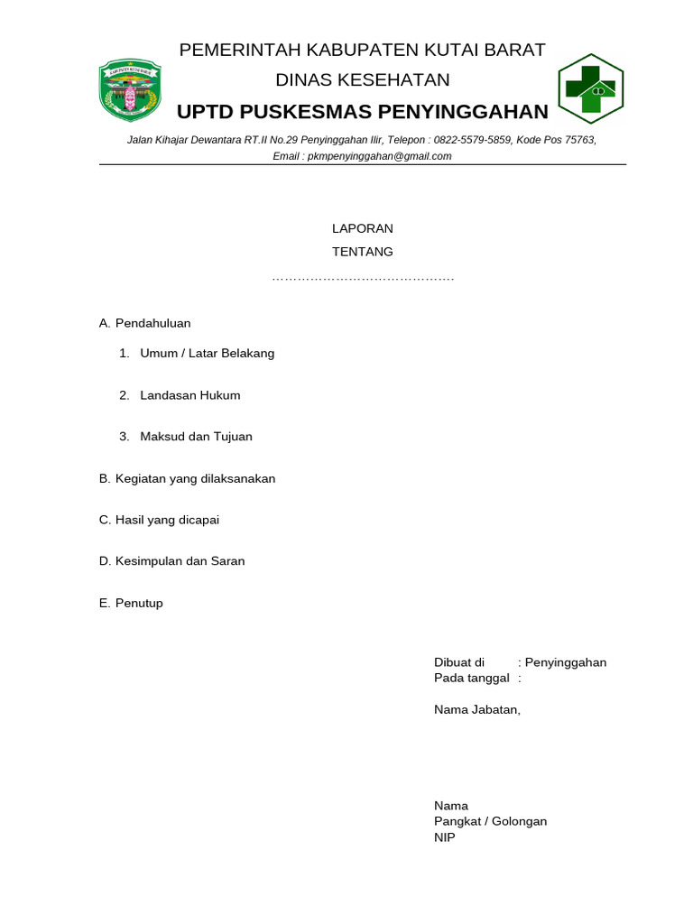 Format Laporan | PDF