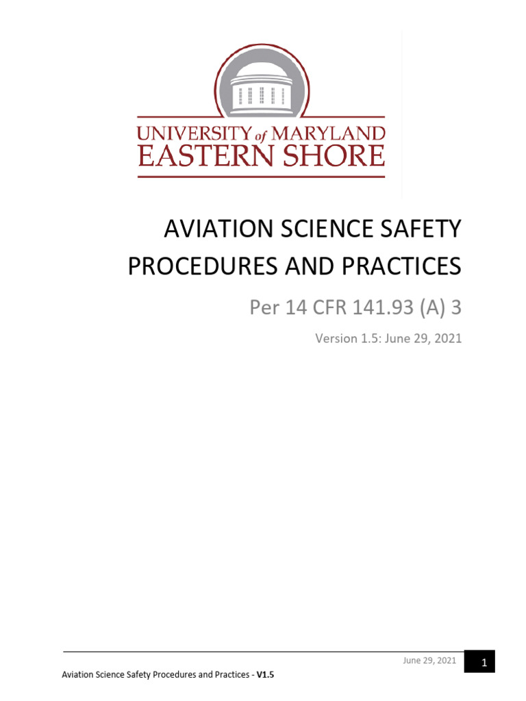 Aviation Science Safety Procedures and Practices v1 3 | PDF | Visual ...
