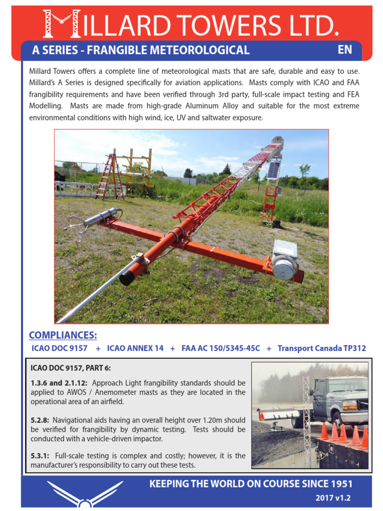 Frangible Masts for Aviation Use | PDF | Mast (Sailing) | Pipe (Fluid ...