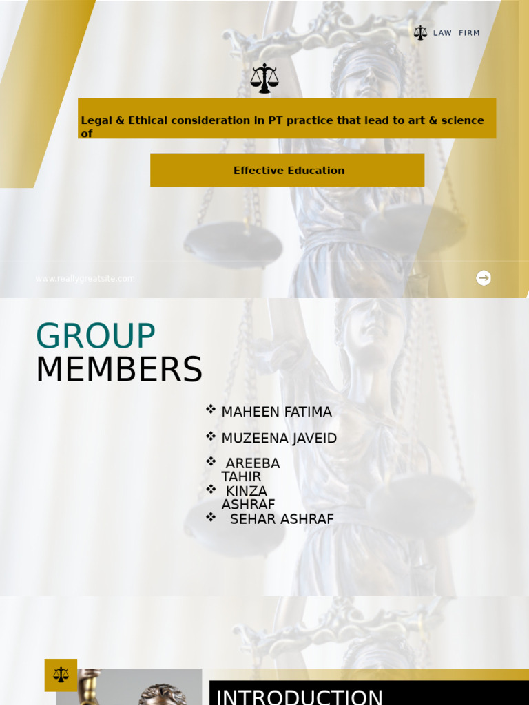 PP Presentation Legal and Ethical Considerations | PDF | Physical Therapy | Psychotherapy