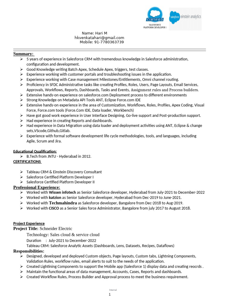 harimsfdc (1) | PDF | Software Engineering | Information Technology Management