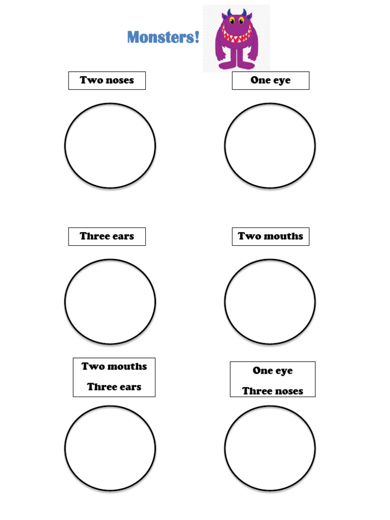 Numbers and Face Worksheet | PDF