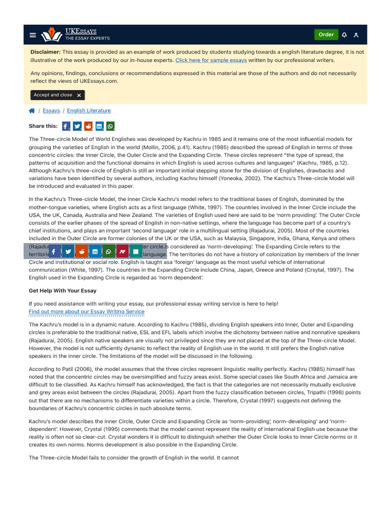 The Three Circle Model of World Englishes | PDF | English Language ...