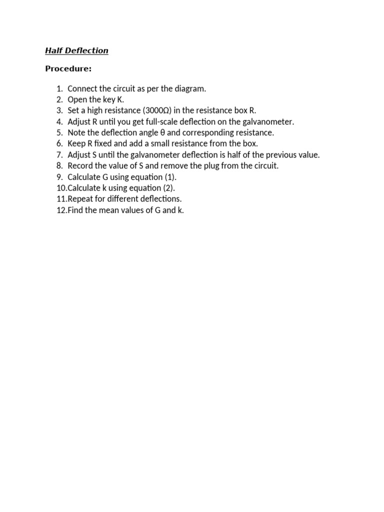Half Deflection | PDF