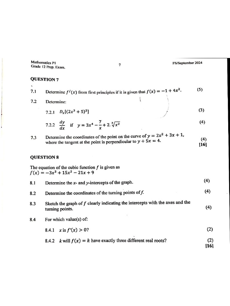 Functions and Calculus Revision | PDF