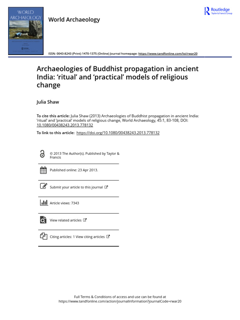 Archaeologies of Buddhist Propagation in | PDF | Monastery