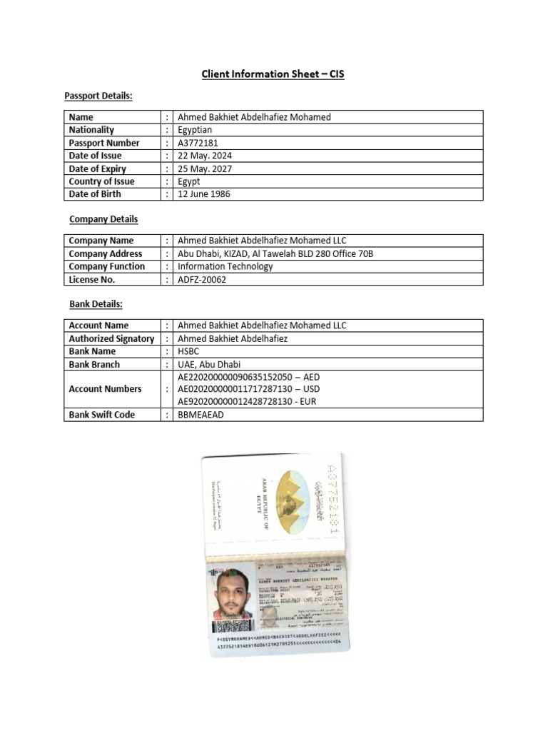 HSBC Passport Account Information | PDF