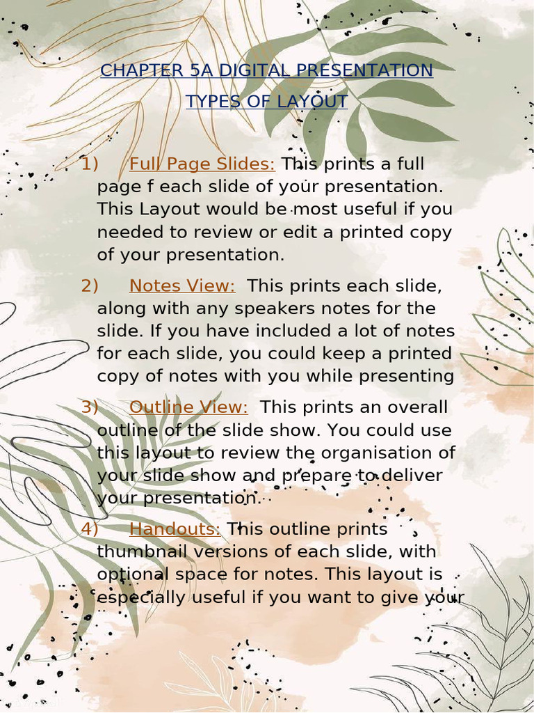 CHAPTER 5A DIGITAL PRESENTATION | PDF