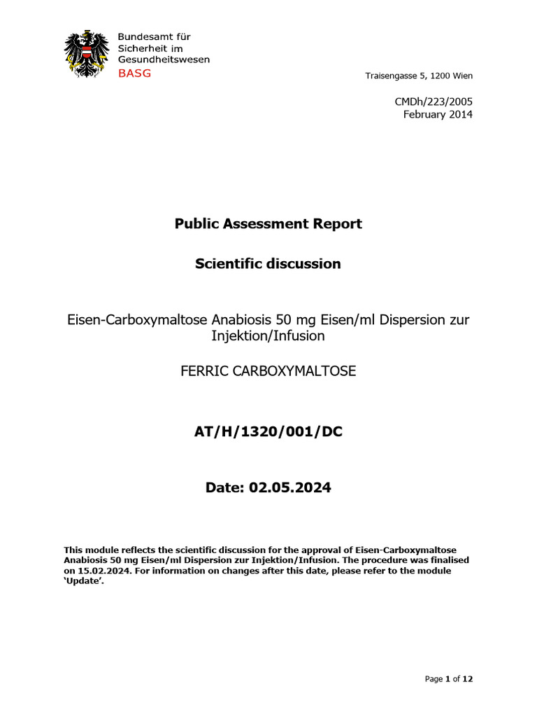 Iron Deficiency Treatment Report | PDF | Allergy | Pharmacokinetics