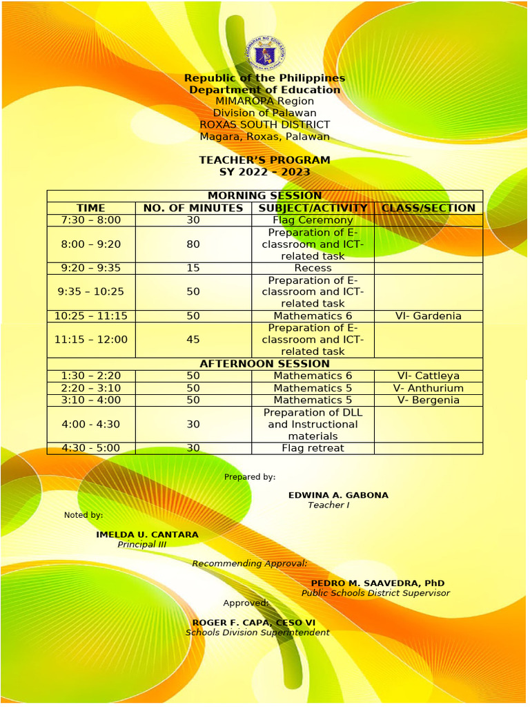 teachers program | PDF