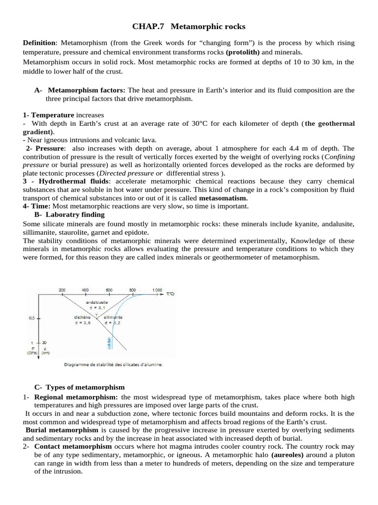 Understanding Metamorphic Rocks and Processes | PDF | Rock (Geology ...