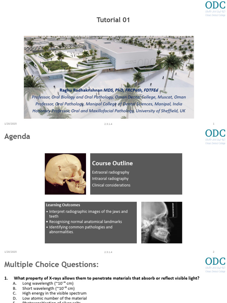 Tutorial - Radiographic Appearance of Jaws and Teeth - I | PDF | Skull ...