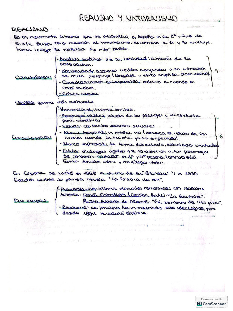 Realismo y Naturalismo, Lengua Castellana y Literatura Tema1 | PDF