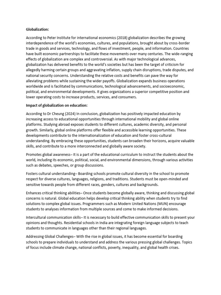 GLOBALIZATION | PDF | Globalization | Economies