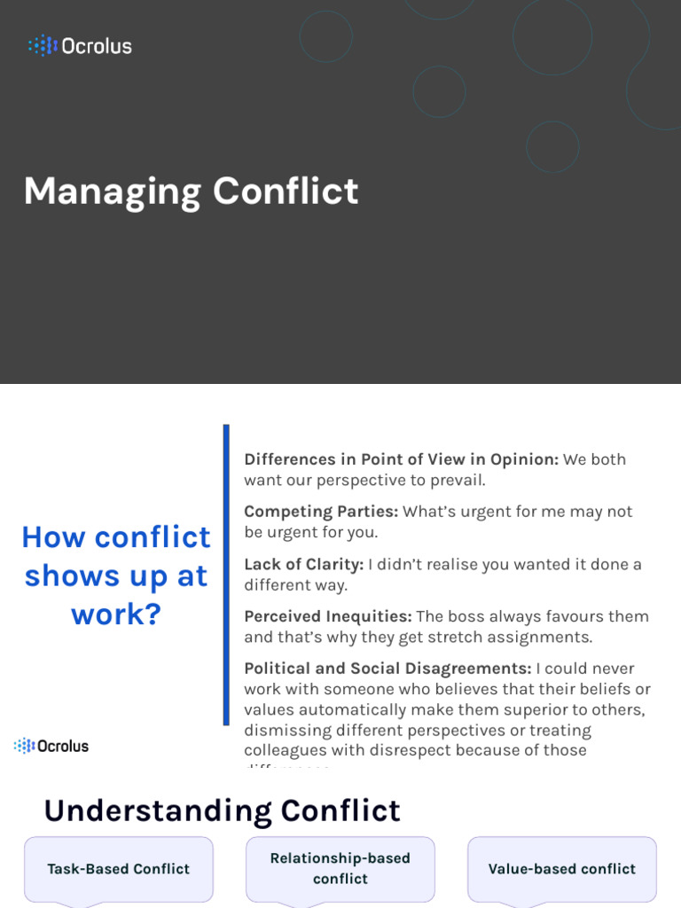 Conflict and Feedback | PDF | Collaboration | Social Psychology