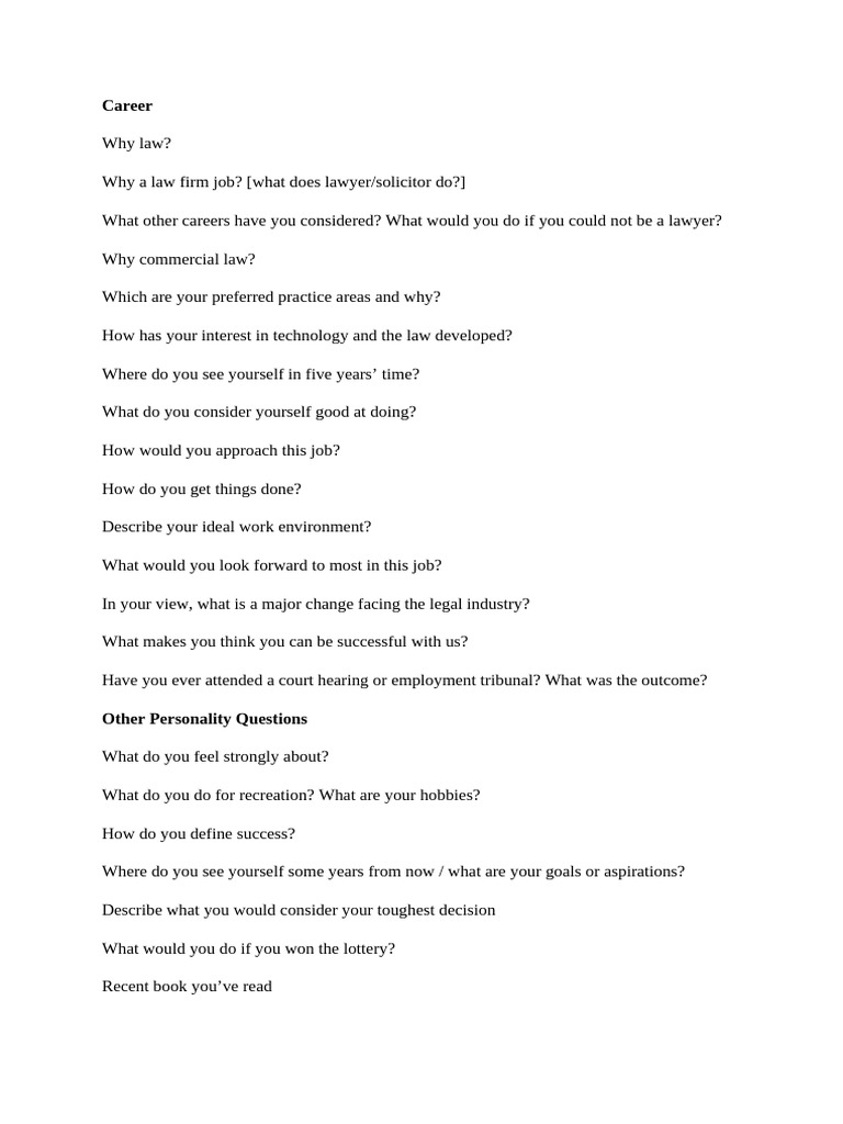 List of HR Questions | PDF | Social Psychology | Psychology