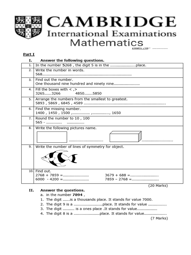 Grade 3 paper 002 | PDF | Geometry | Geometric Shapes