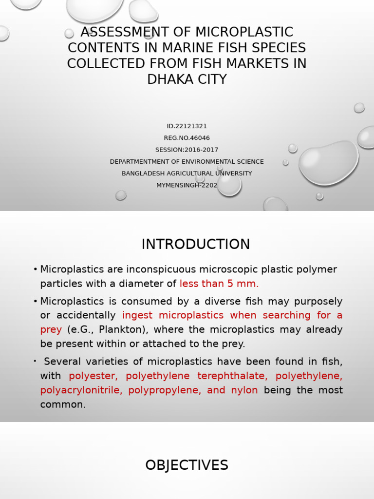 Microplastics in Marine Fish Species | PDF | Filtration | Materials