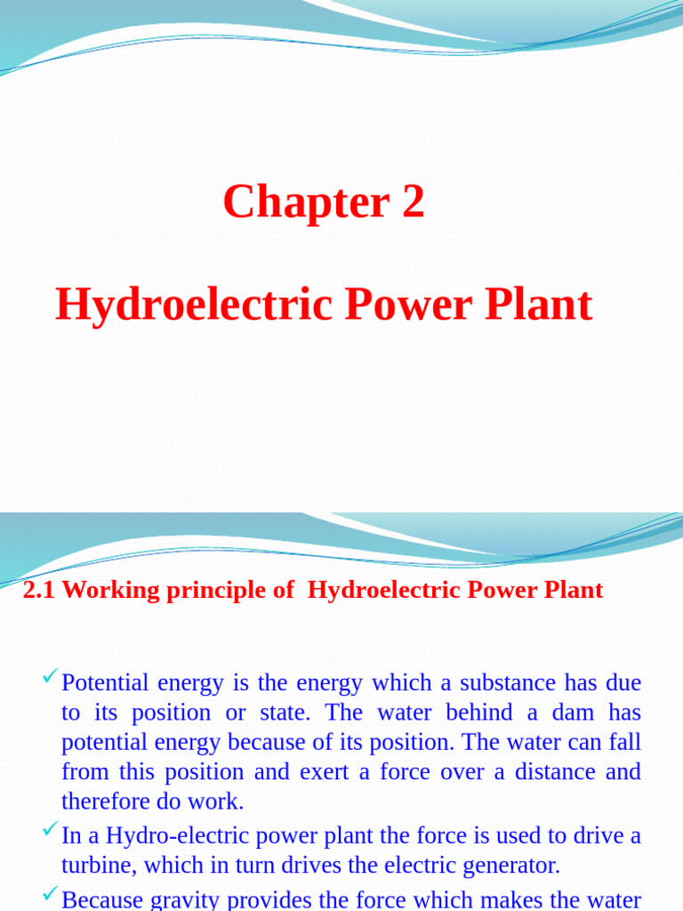 Hydroelectric Power Plant Overview | PDF | Dam | Hydroelectricity