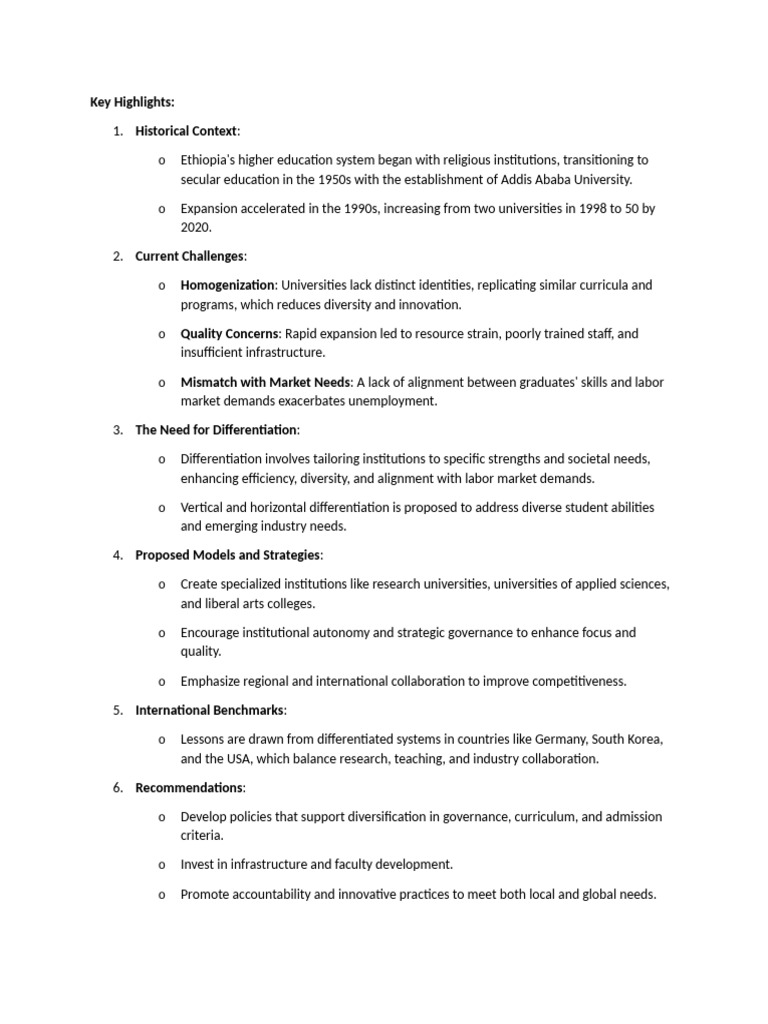 Key Highlights | PDF | Governance | University