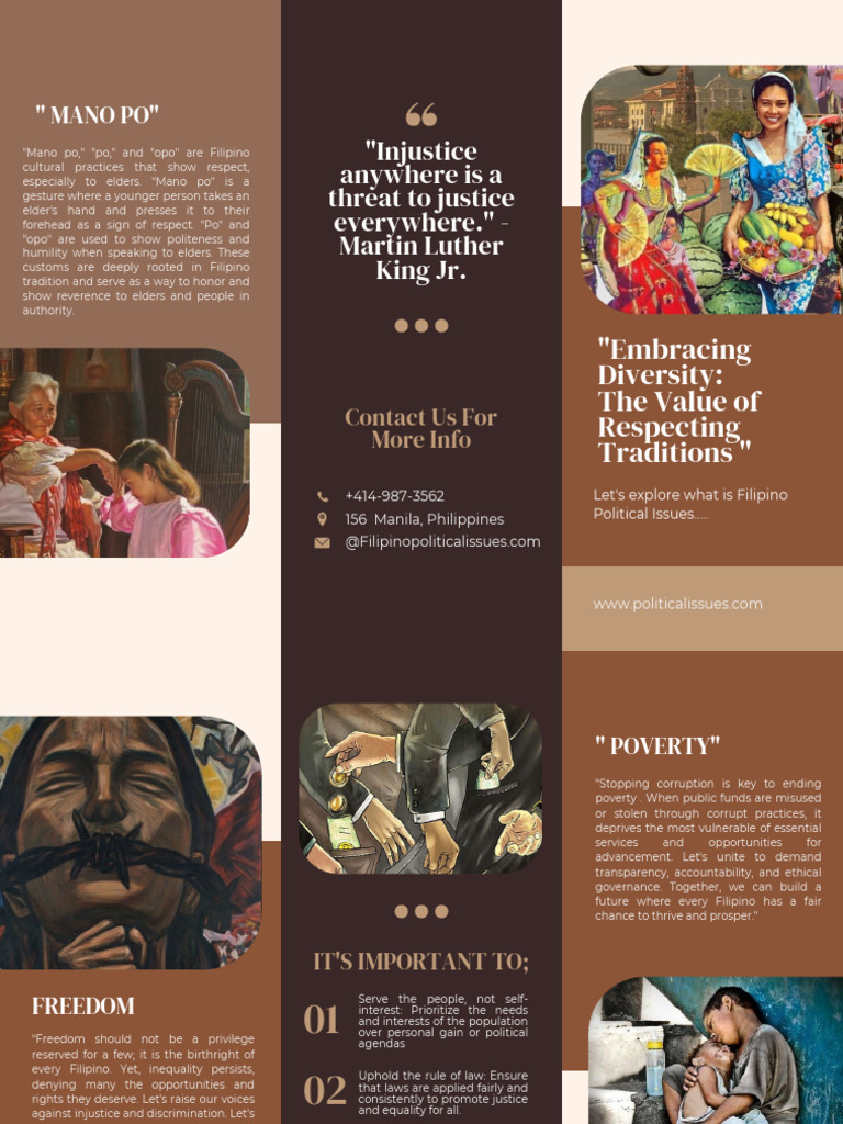 Filipino Culture Brochure | PDF | Philippines | Social Equality