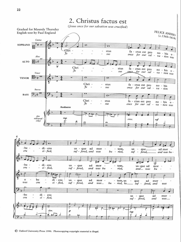 Christus Factus Est | PDF